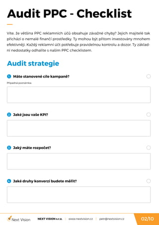 PPC audit - checklist | PDF