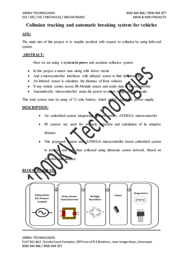 Mini ee 10 collusion tracking and automatic breaking system Electrical ...