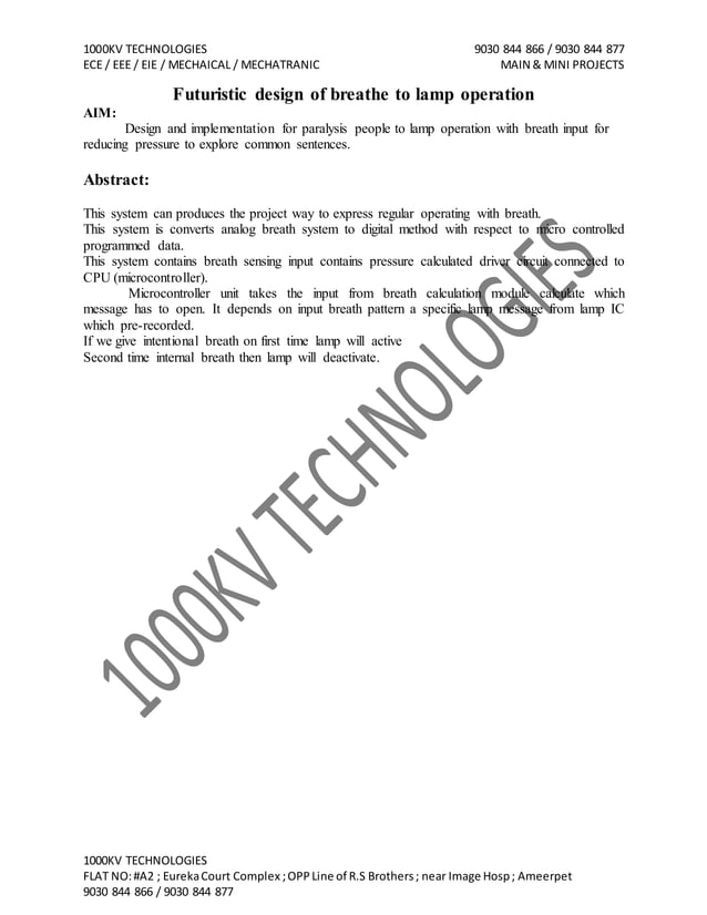 Mini ee 1 breathe to lamp operating Electrical engineering Mini ...