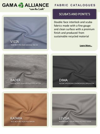 GAMA ALLIANCE Mini fabric catalogue | PDF