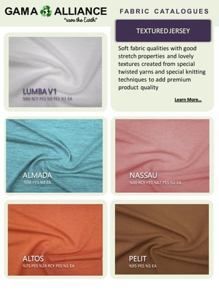 GAMA ALLIANCE Mini fabric catalogue | PDF