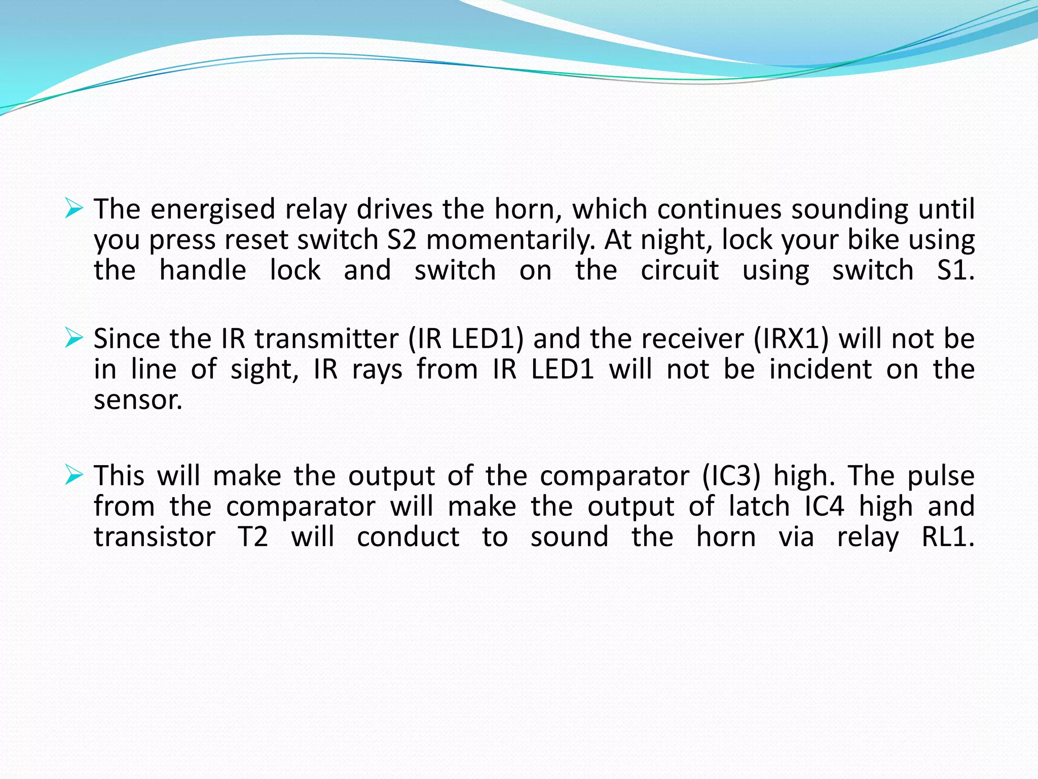 anti theft alarm for bikes by vinod and venu | PPTX