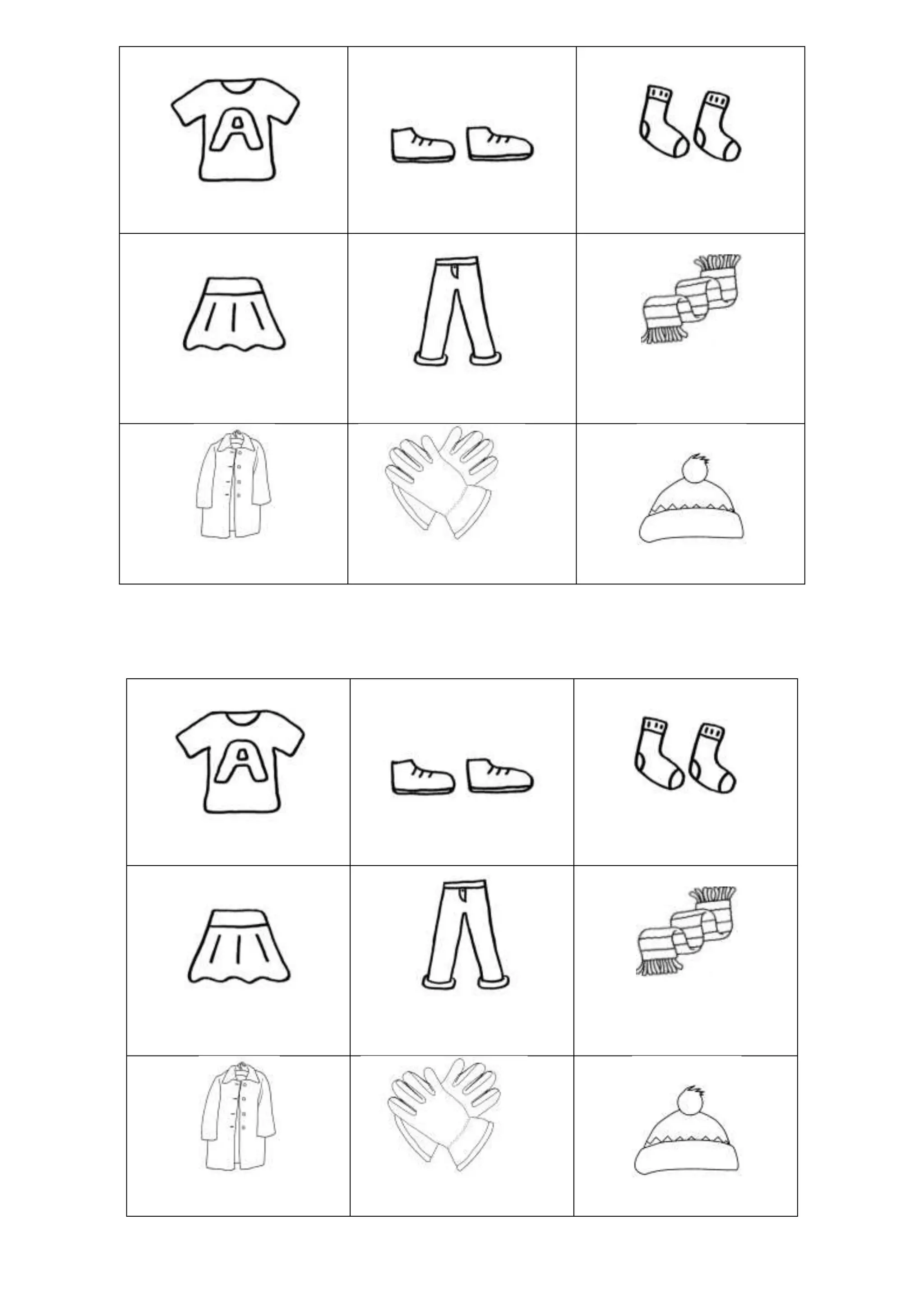 Clothes flashcards | DOCX