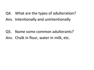 Food & adulteration(Science) | PPT | Gardening | Home & Garden