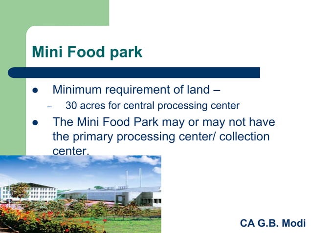 Mini food parks_scheme | PPT