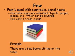 Mini grammar lesson much/many vs few/little | PPTX