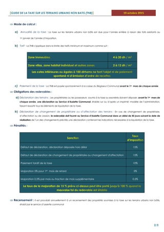 Guide de la taxe sur les terrains urbains non bâtis - Maroc | PDF