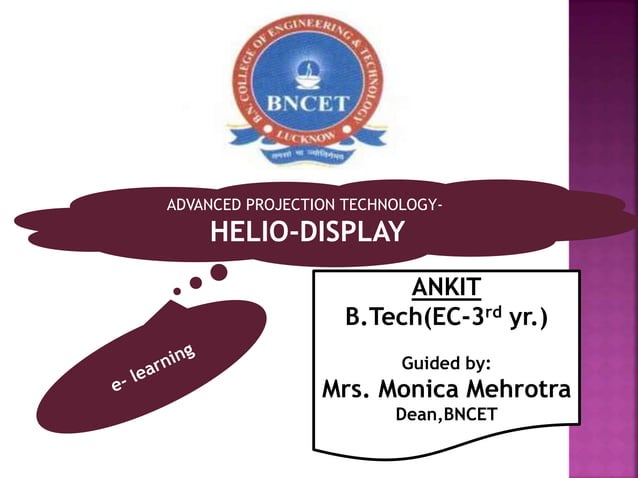 Mini heliodisplay by ankit | PPT