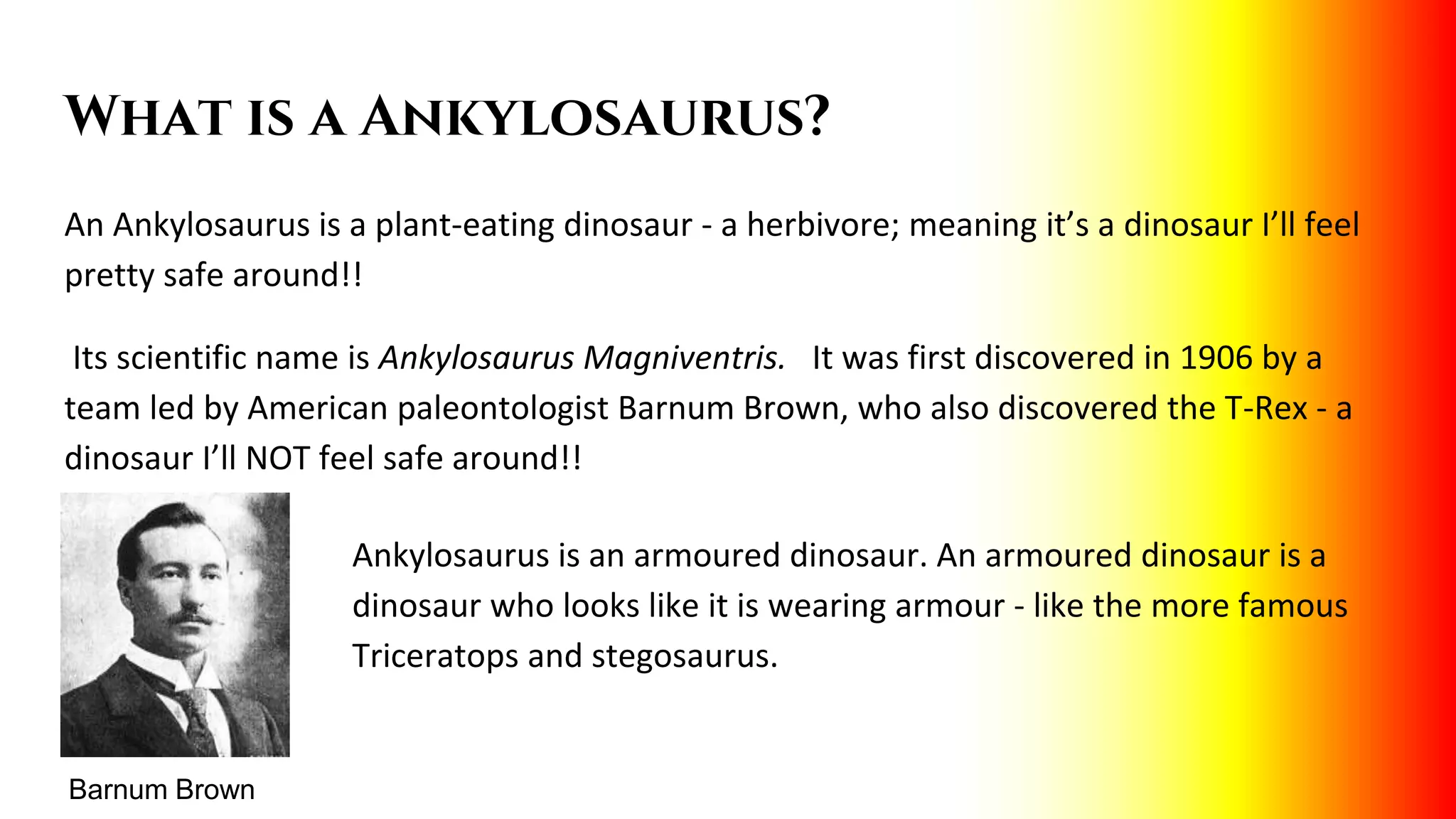Mini inquiry on ankylosaurus | PPT