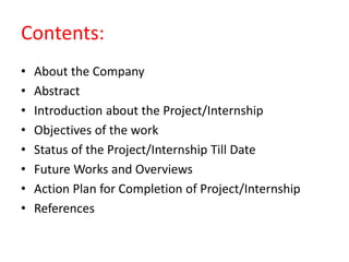MINI INTRN TEMPLATES (1).pptx | Civil Engineering Industry | Industries