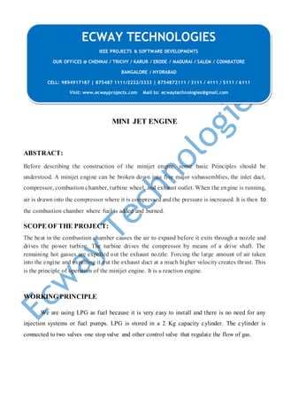 Mini jet engine | PDF