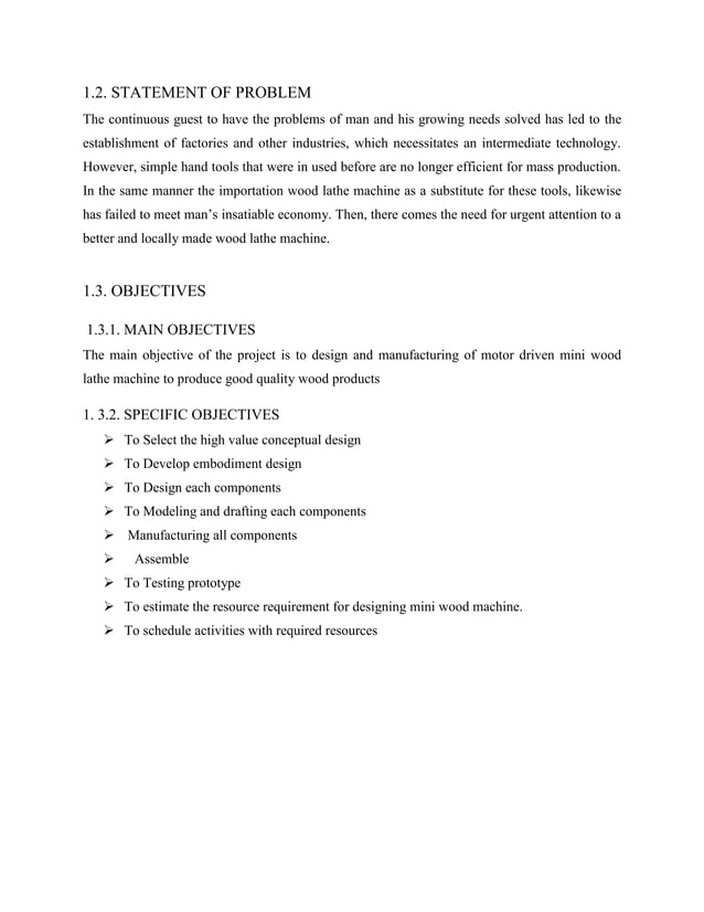 Mini lathe machine project | PDF