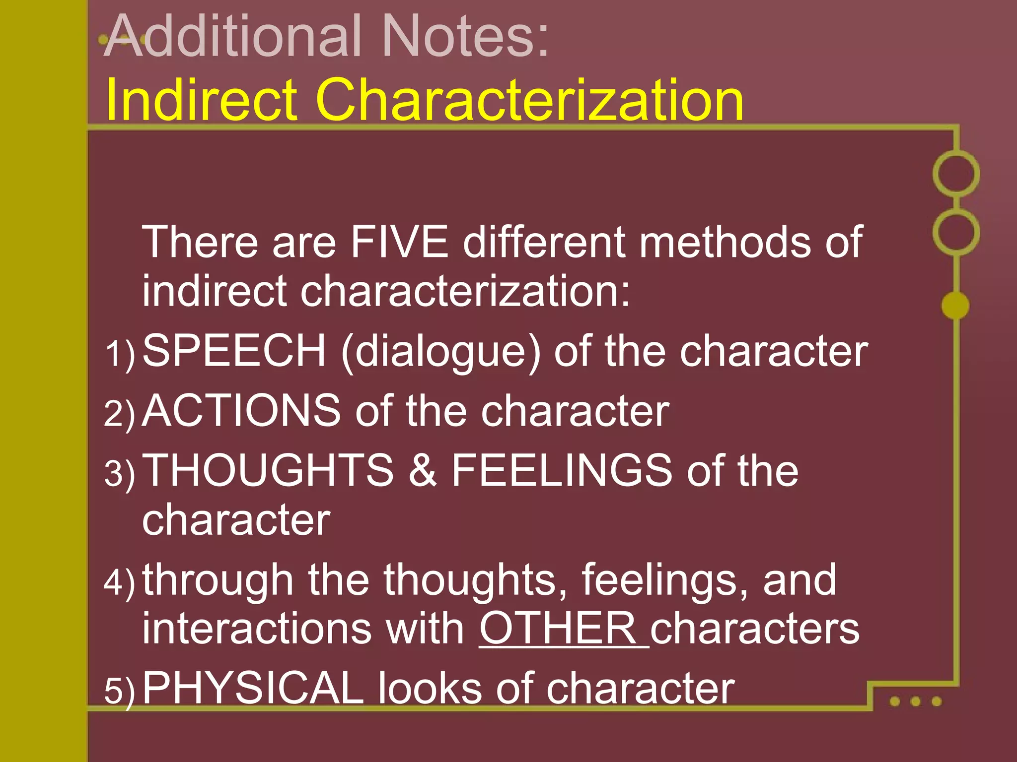 Mini lesson characterization | PPT | Fiction | Books and Literature