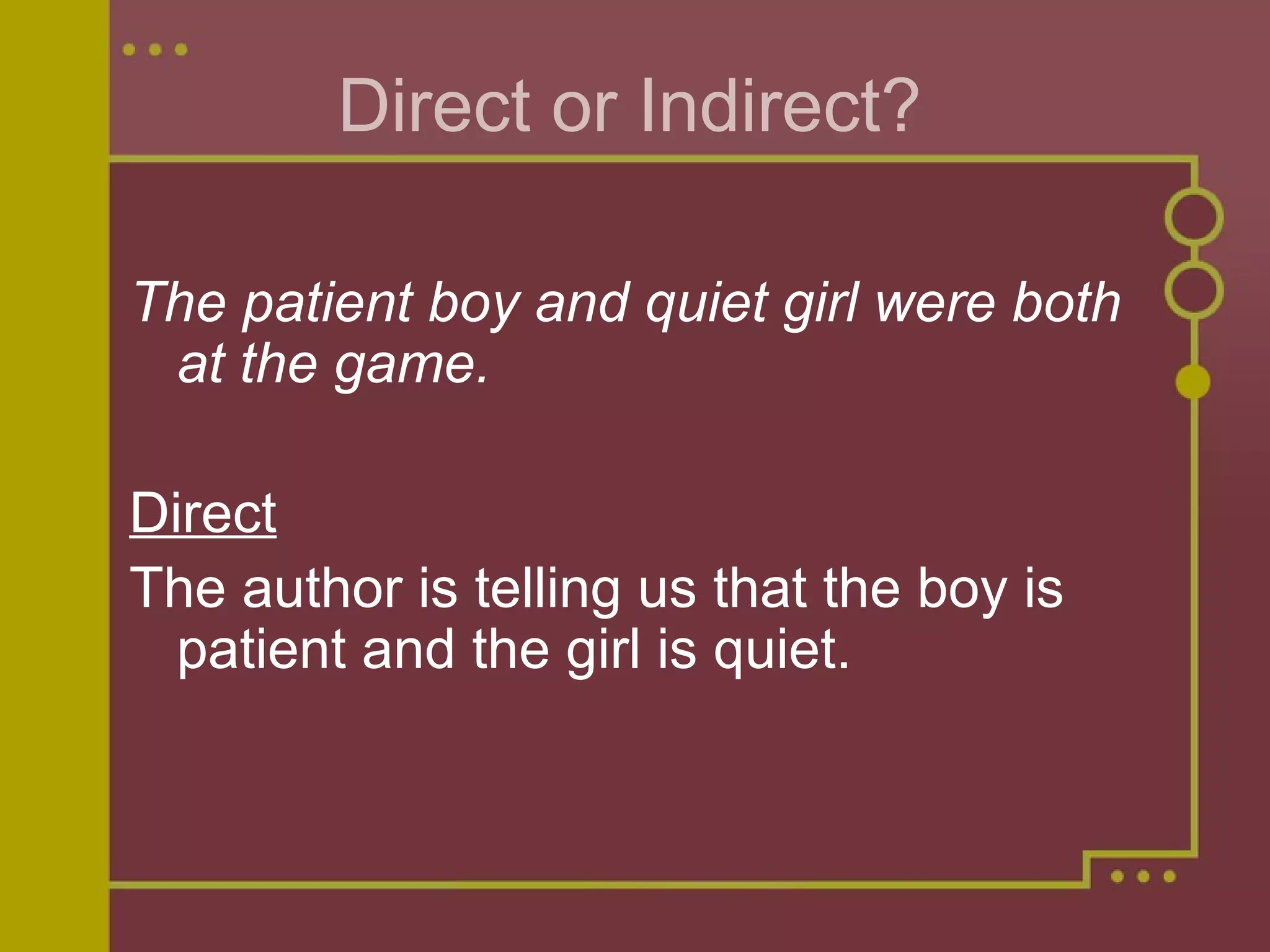 Mini lesson characterization | PPT | Fiction | Books and Literature