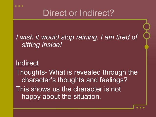 Mini lesson characterization