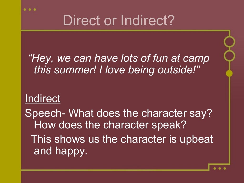 Mini lesson characterization