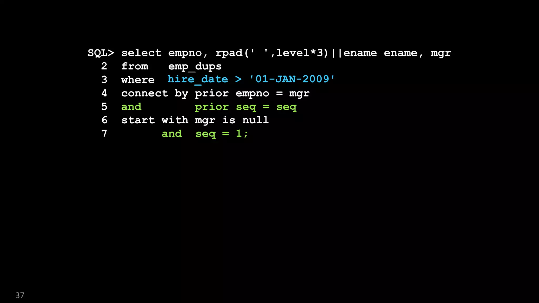 Using Sql To Process Hierarchies Ppt