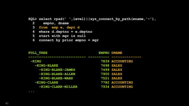 Using Sql To Process Hierarchies Ppt