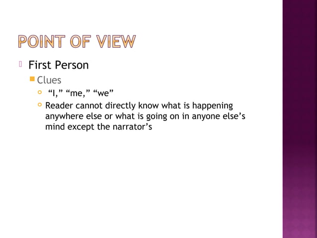 Mini lesson point of view | PPT