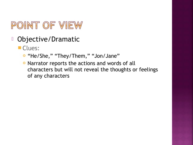 Mini lesson point of view | PPT