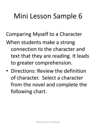 Mini lesson samples | PPTX