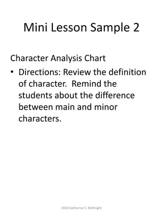 Mini lesson samples | PPTX