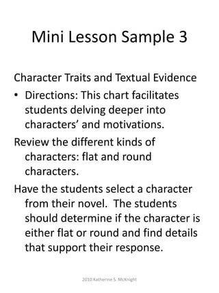 Mini lesson samples | PPTX