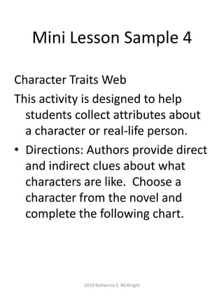 Mini lesson samples | PPTX