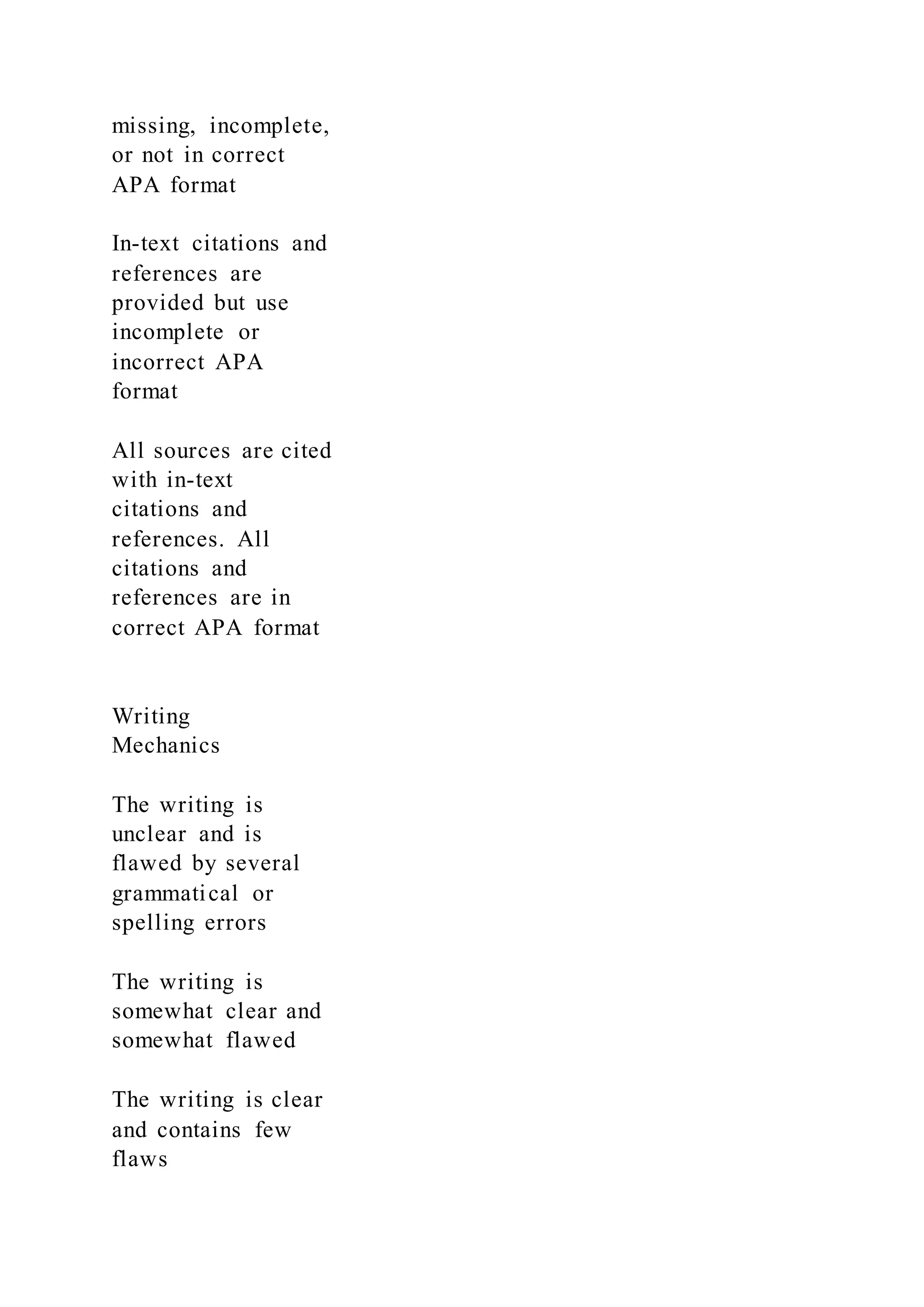 Mini Literature Review Rubric Trevecca Nazarene University – | PDF