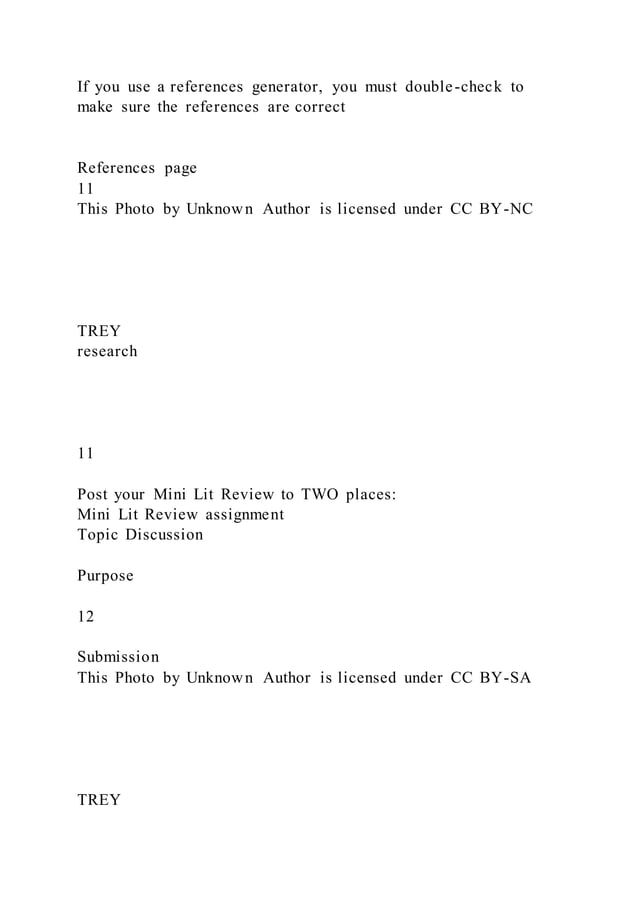 Mini Literature Review Rubric Trevecca Nazarene University – | PDF