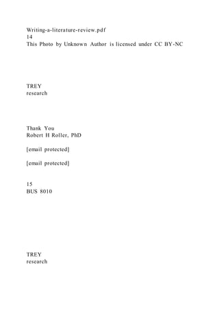 Mini Literature Review Rubric Trevecca Nazarene University – | DOCX