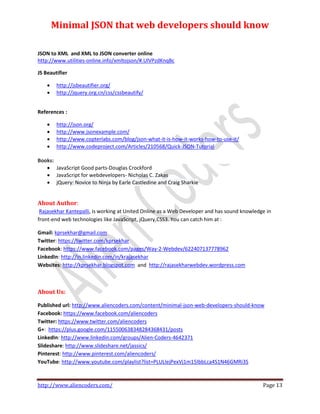Basics of JSON (JavaScript Object Notation) with examples | PDF
