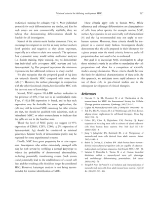 Minimal Criteria for Defining MSC's. The ISCT Position Statement | PDF