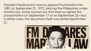 History of the Philippines during Martial Law (1969-1986) | PPTX