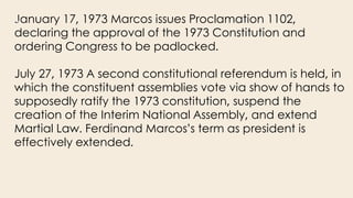 History of the Philippines during Martial Law (1969-1986) | PPTX