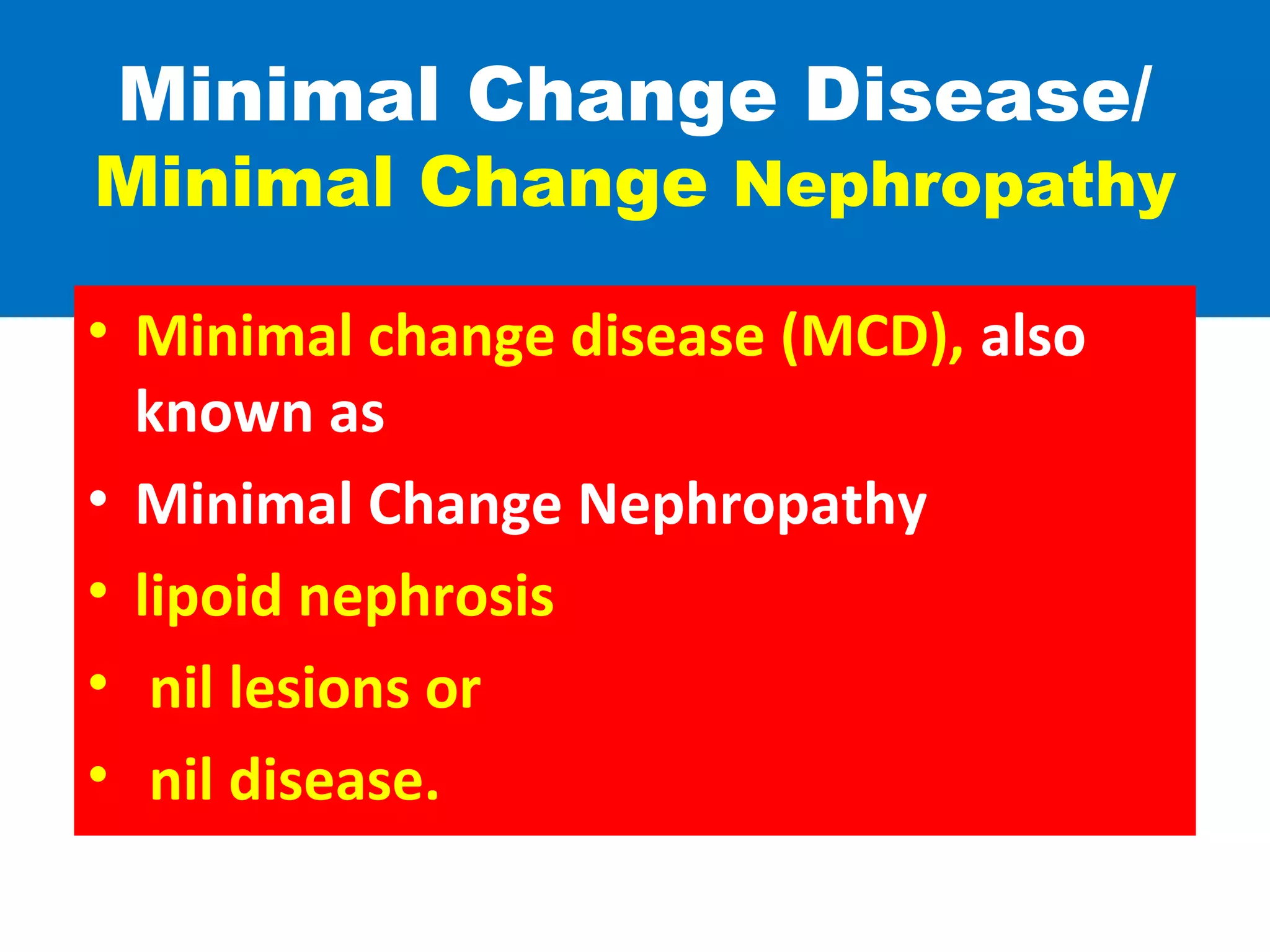Minimal change disease | PPT