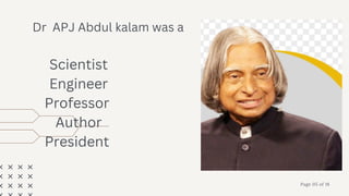 Presentation ppt about A.P.J Abdul kalam | PDF