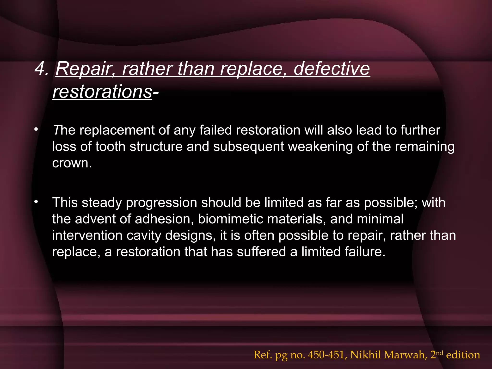 Minimal intervention dentistry | PPT