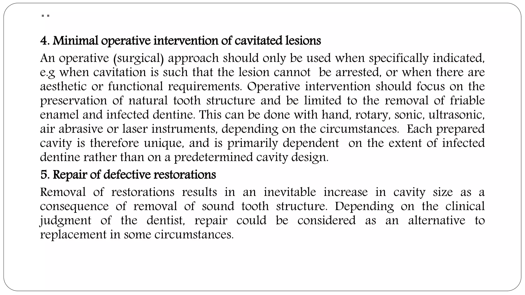 Minimal intervention dentistry vs g.v black | PPTX