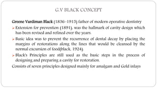 Minimal intervention dentistry vs g.v black | PPTX