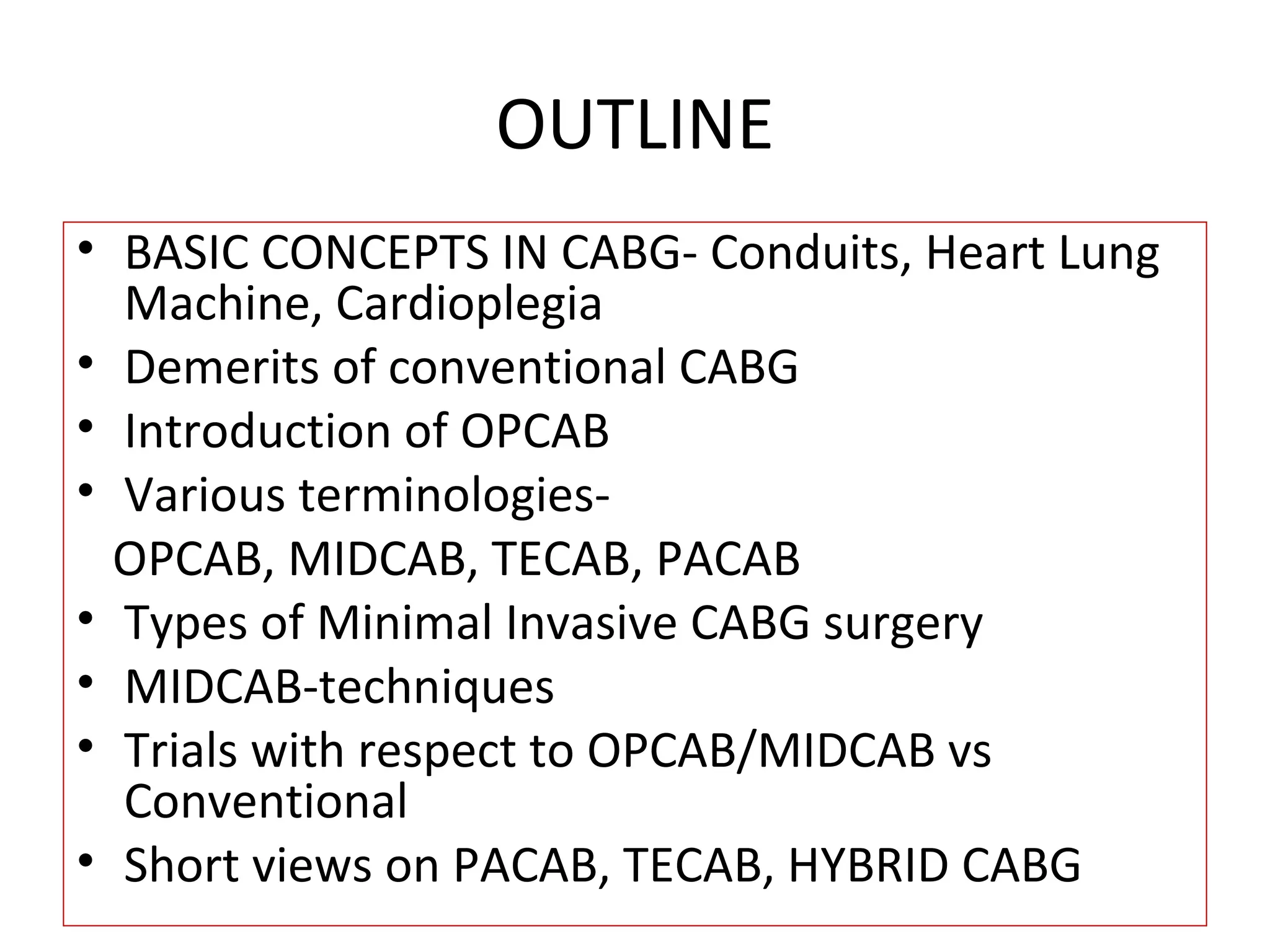 Minimal invasive cabg | PPT