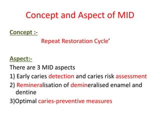 Minimal Invasive Dentistry (MID) | PPTX