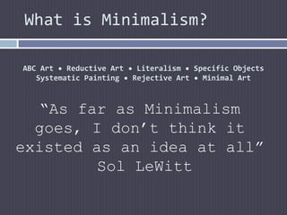 Minimalism | PPT