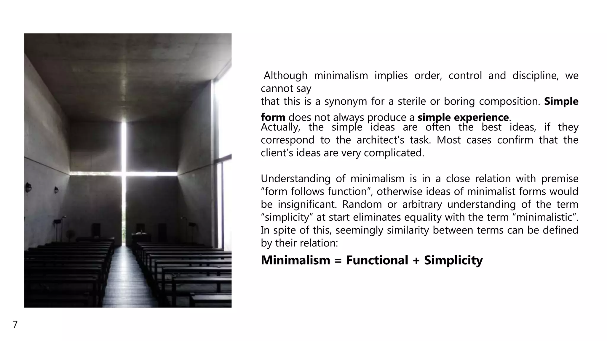 Minimalism in architecture | PPTX