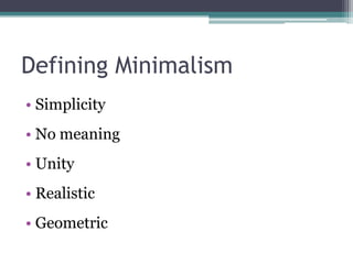 Minimalism project | PPT