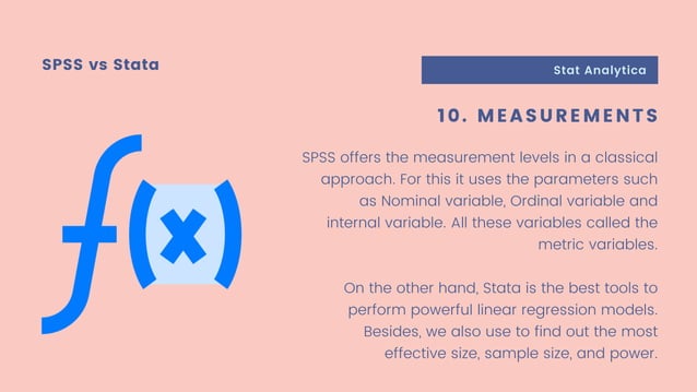 SPSS vs Stata: The Best Ever Comparison | PPT