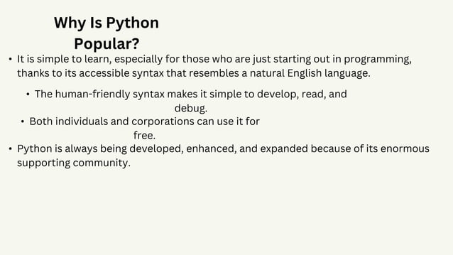 Python Language for Beginners: Comprehensive Guide | PPT Python Language for Beginners: Comprehensive Guide | PPT