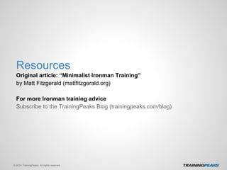 Train for a Fast Ironman in 12 Hours a Week | PDF