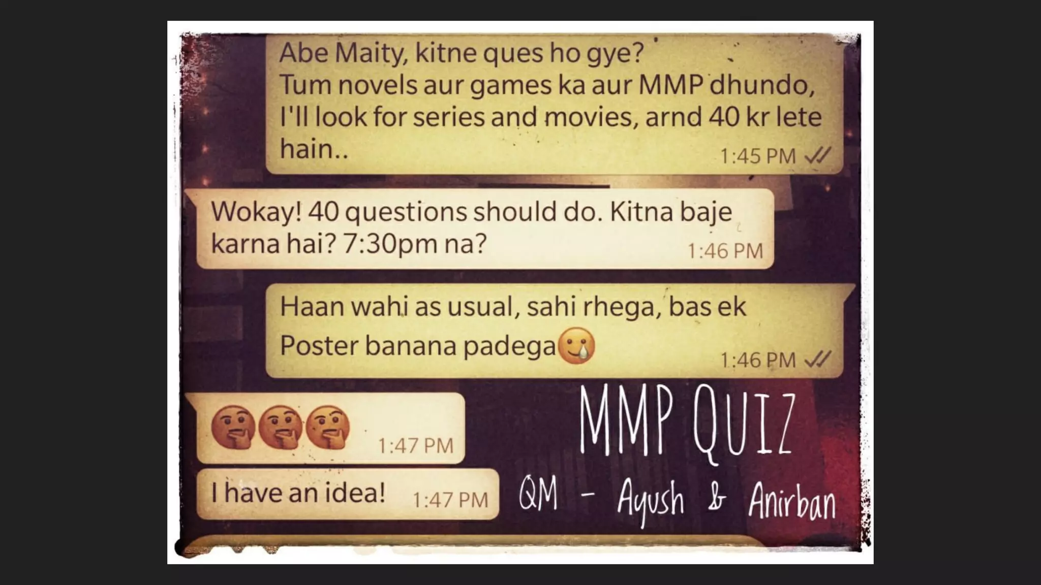 Minimalist Poster Quiz | Ayush & Anirban | PDF