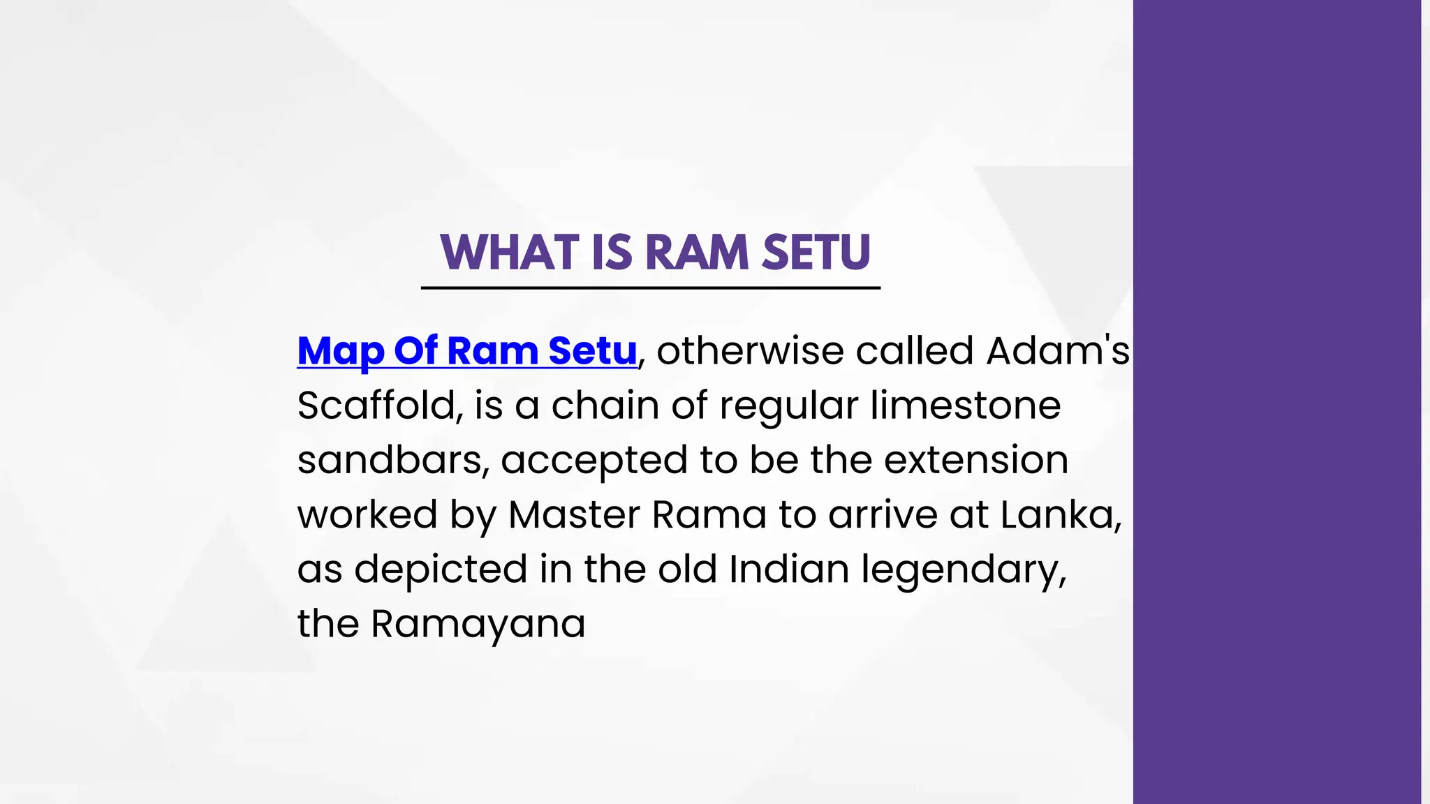 Most Detailed Undersea Map Of Ram Setu view | PPTX | Hinduism ...